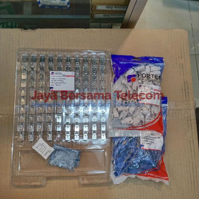 Jual Konektor RJ45 Cat.6A Anti Gagal Lengkap Plug Boot Eceran/Satuan ...