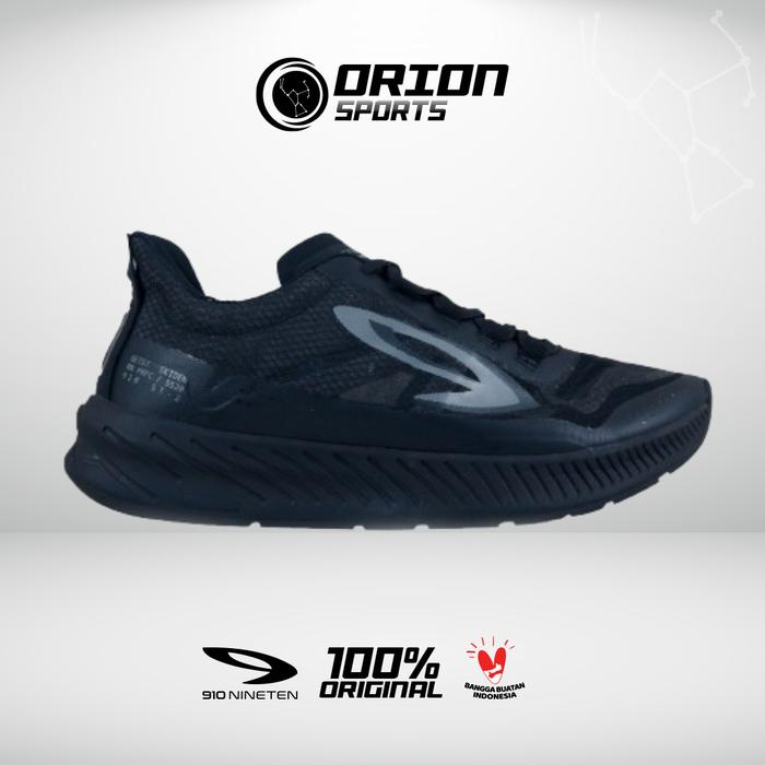 Promo SEPATU LARI 910 NINETEN GEIST EKIDEN - HITAM/HITAM - 37 - Kab ...