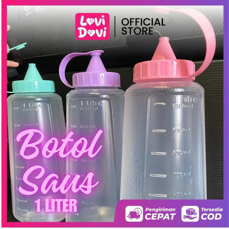 Botol Kecap Plastik Tebal Food Grade 1 Liter / Botol Refill BPA Free ...