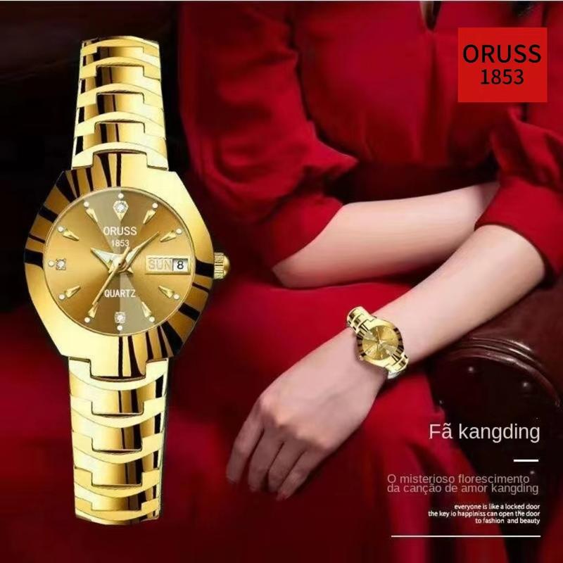 Jam Tangan Wanita, ORUSS Asli, Fesyen Ringkas, Keluli Tahan Karat ...