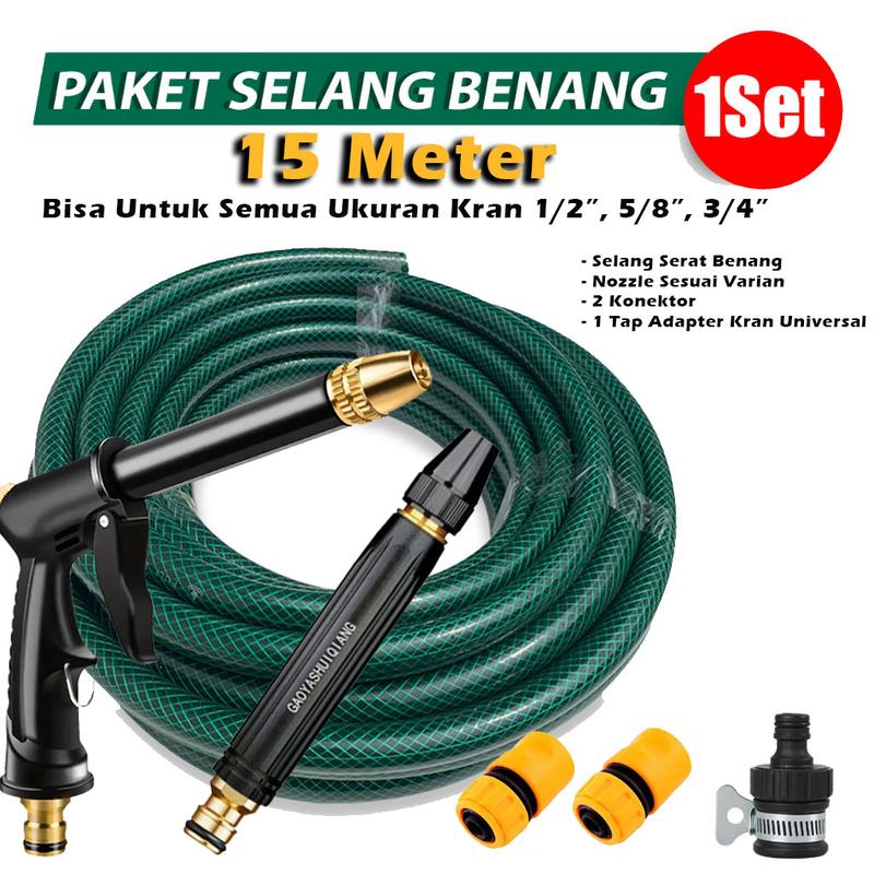Paket 15 Meter Selang Semprotan Air Semprot Cuci Motor Mobil - Shop ...