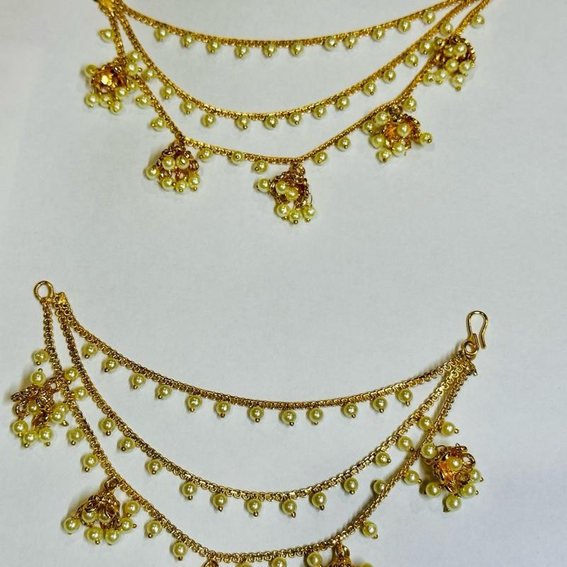 3 layer hanging earing chain(maatal chain)-Bahubali design - TikTok ...