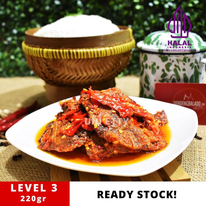Jual Dendeng Balado Batokok (Cabe Merah) PEDAS LEVEL 3 - ASLI PADANG ...