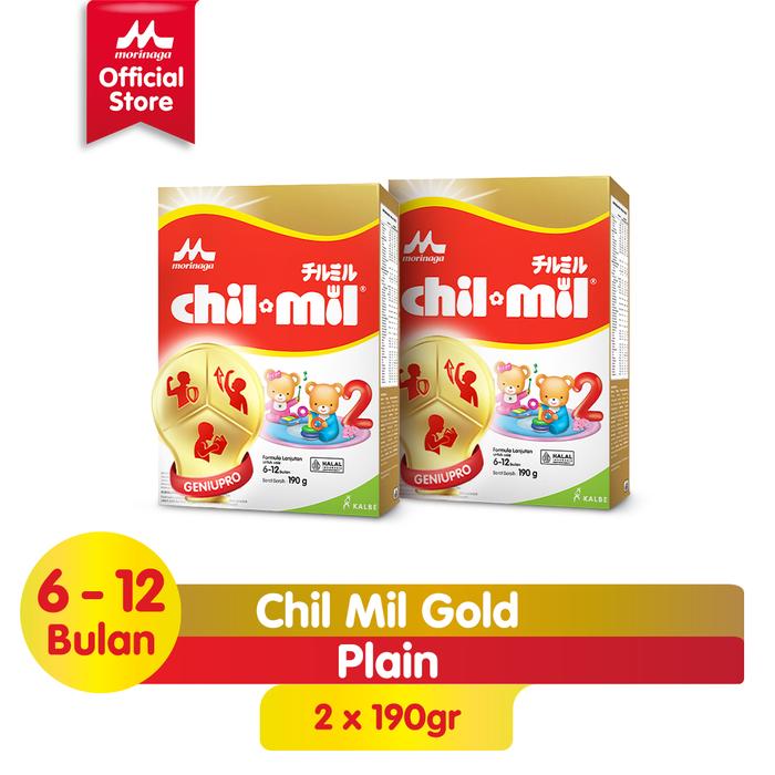 Jual Paket 2 pcs Morinaga Chil Mil Gold Geniupro Formula Bayi 6-12 ...