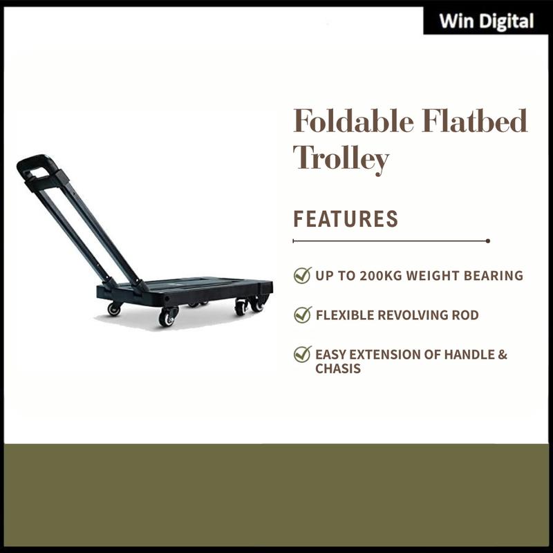 Ready Stock Foldable trolley Universal wheel Platform car Th - TikTok ...