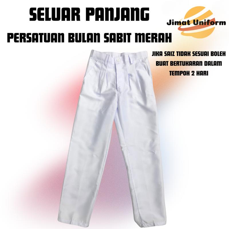 Seluar Panjang Putih Persatuan Bulan Sabit Merah (PBSM) - Shipping ...