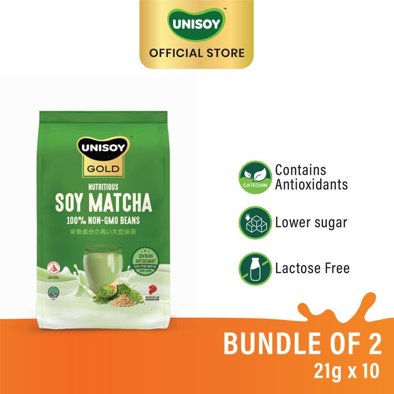 Bundle 2 - UNISOY GOLD Nutritious Soy Matcha 21g x 10 sachet - TikTok ...