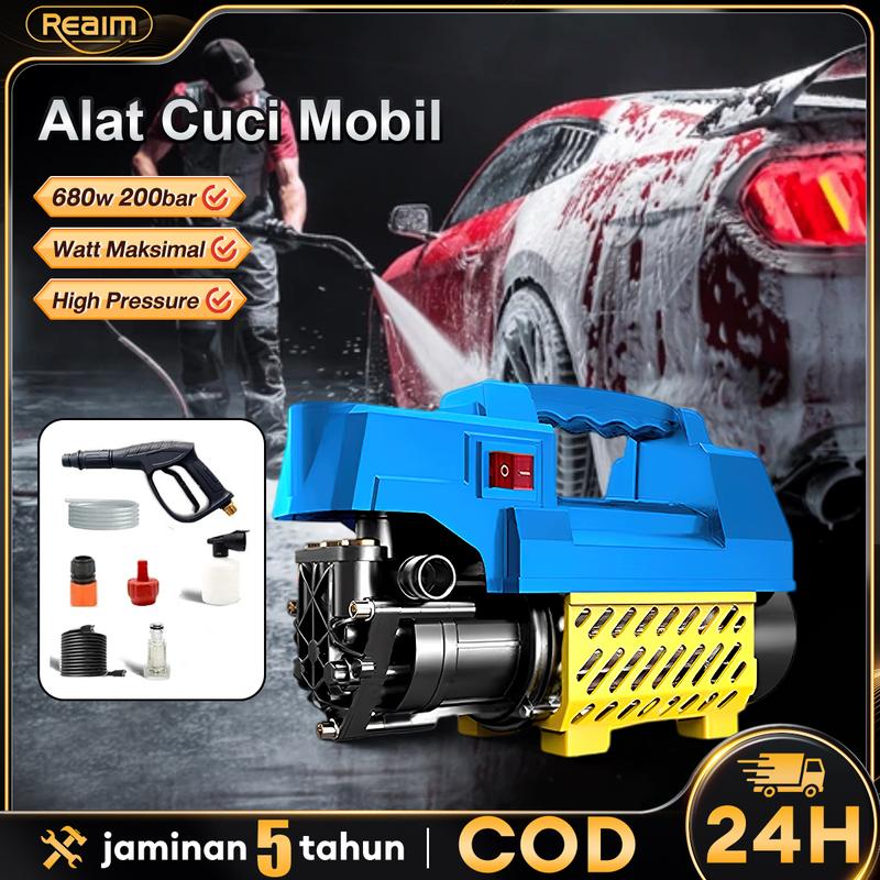 Reaim 600W Alat steam cuci motor & mobil Jet Cleaner High Pressure ...