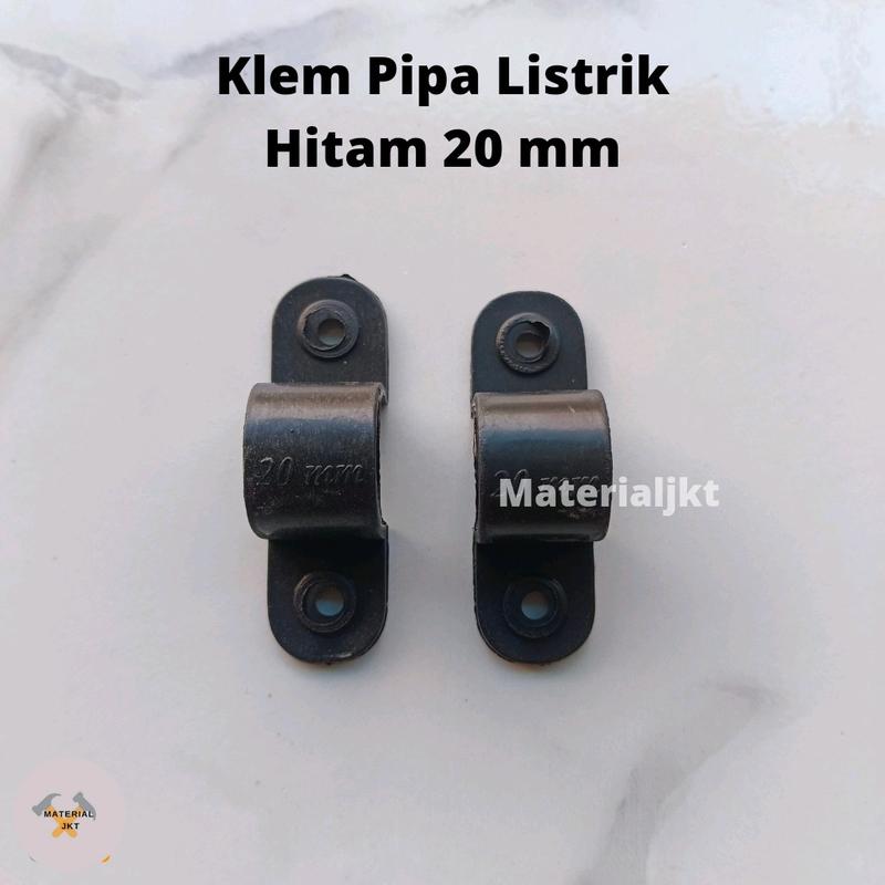 KLEM PIPA LISTRIK WARNA HITAM 20MM LISTRIK PERALON CONDUIT JEPIT - Shop ...