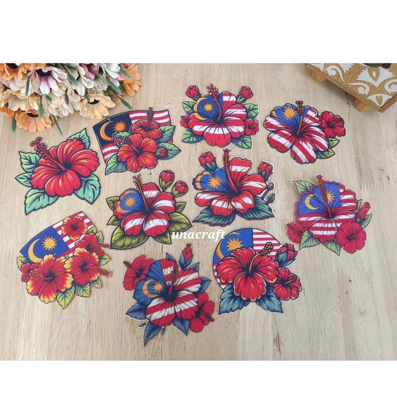 Pin Brooch Tema Bunga Raya Merdeka Kain Felt - TikTok Shop Malaysia