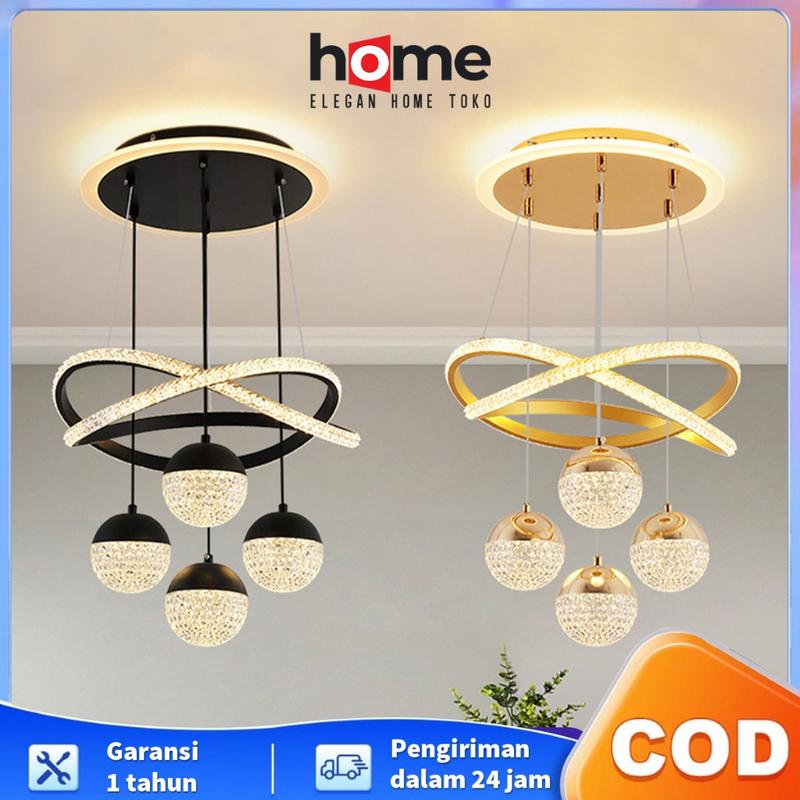 Ruang Makan Dekoratif Lampu Gantung Ruang Tamu Lampu Besi Hitam - Shop ...