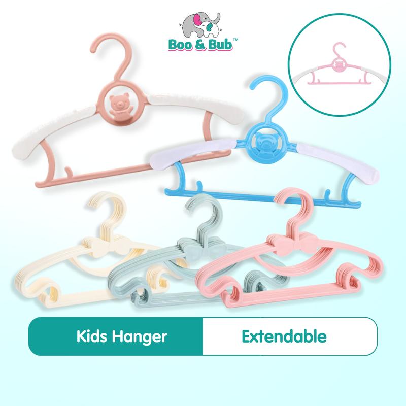 🐘Boo & Bub🐘Kids Clothes Hanger Racks Adjustable Plastic Display ...