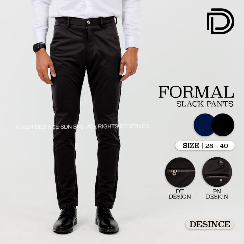 DESINCE Men CEO Formal Pants Elastic Smart Men Business Trousers ...