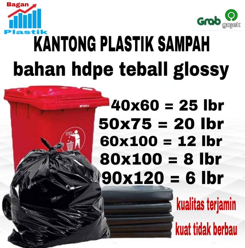 Kantong Plastik Sampah Teball ukuran 40x60 50x75 60x100 90x120 - Shop ...