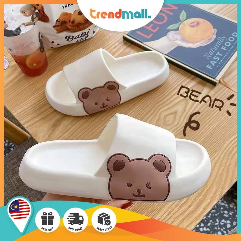 Wanita Selipar Cute Cartoon Bear Women Slipper Slippers - TikTok Shop ...