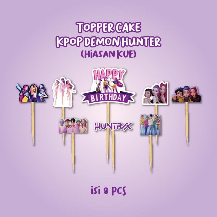 Promo TOPPER CAKE KPOP DEMON HUNTER HIASAN TUSUKAN KUE PAKET DEKORASI ...