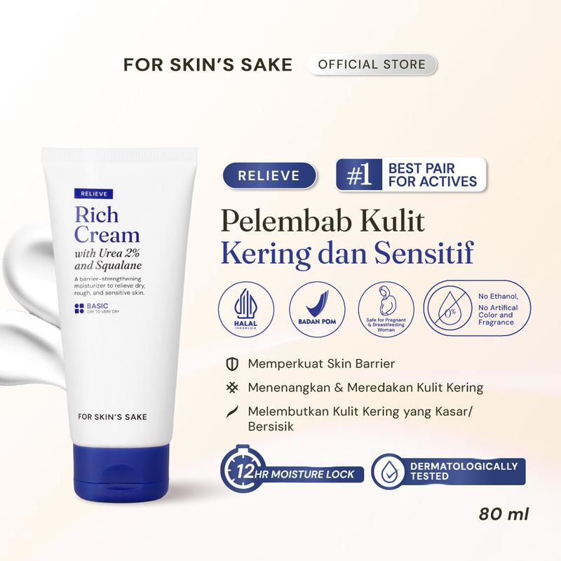 For Skin's Sake FSS Rich Cream Moisturizer 2% Urea & Squalane, - Shop ...