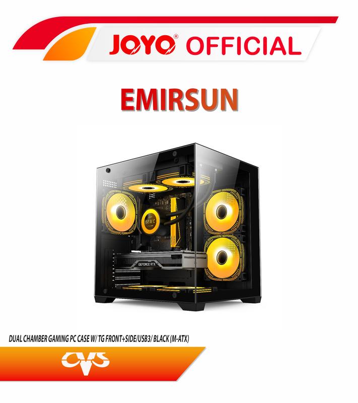 CVS EMIRSUN DUAL CHAMBER GAMING PC CASE W/ TG FRONT+SIDE/USB3/ - TikTok Shop Philippines
