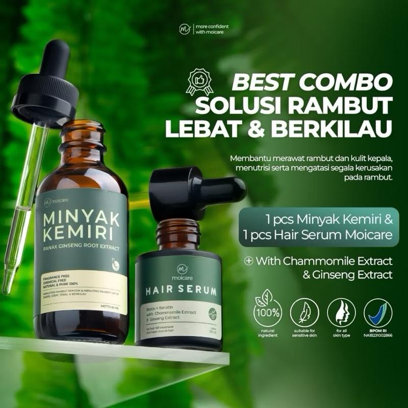 MOICARE 2 PCS PAKET Hair Serum & Minyak Kemiri Penumbuh Pelebat - Shop ...