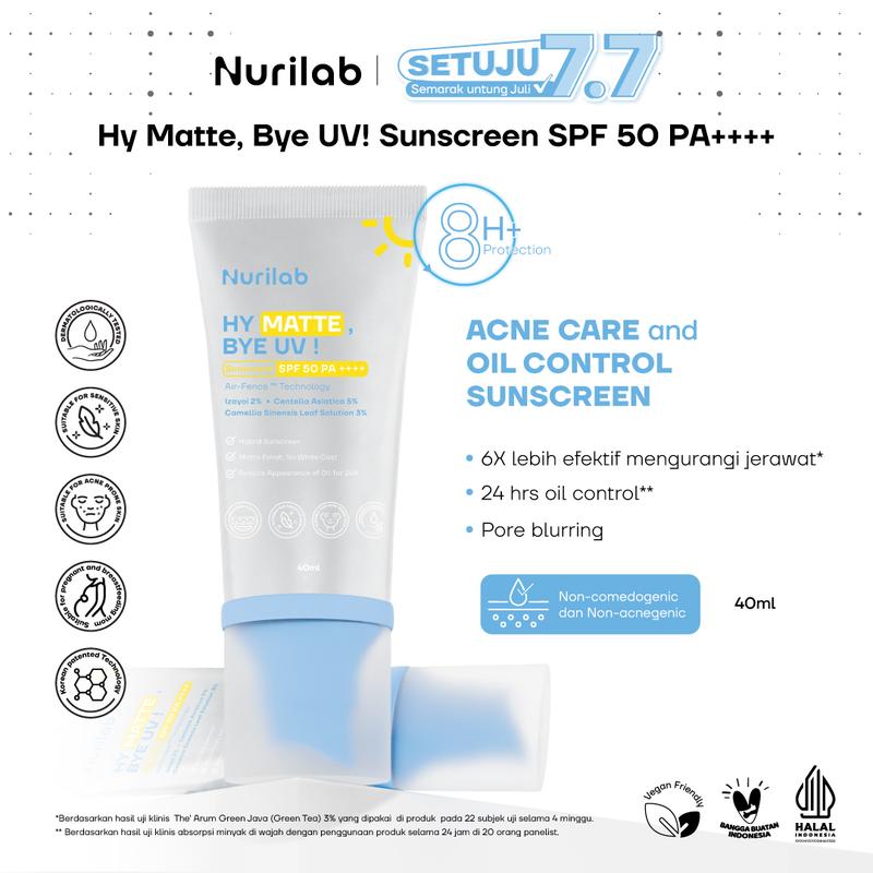 Nurilab - Hy Matte, Bye UV! Sunscreen SPF 50 PA++++ ( Sunscreen - Shop ...