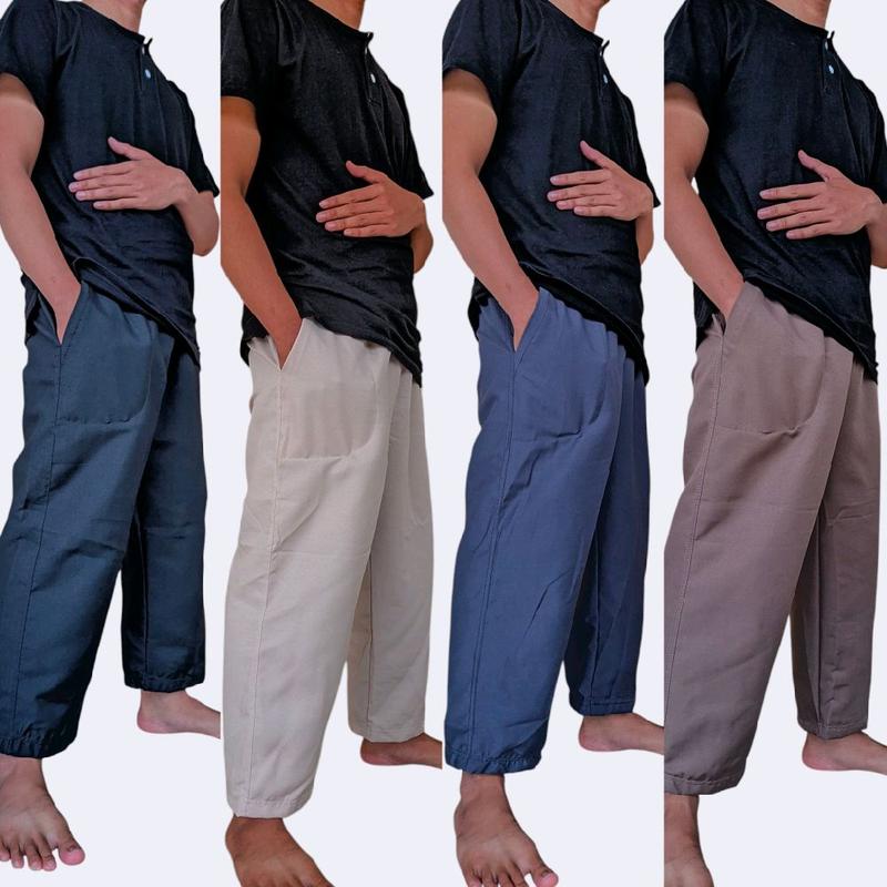 ISI 3 PCS CELANA SIRWAL MODERN PRIA CELANA SONTOG CASUAL BASIC BAHAN ...