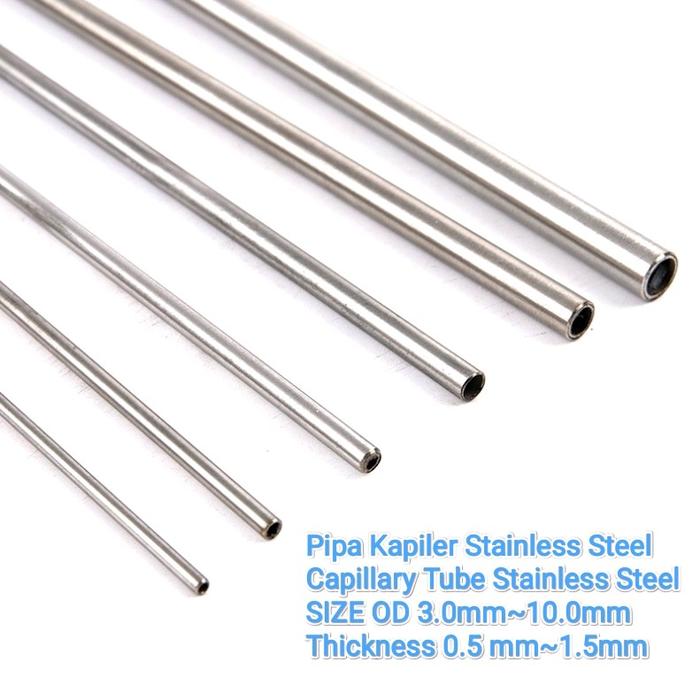 Jual Pipa Kapiler Stainless Steel 304, Pipa Tubing Tube SS304 OD 1mm ...
