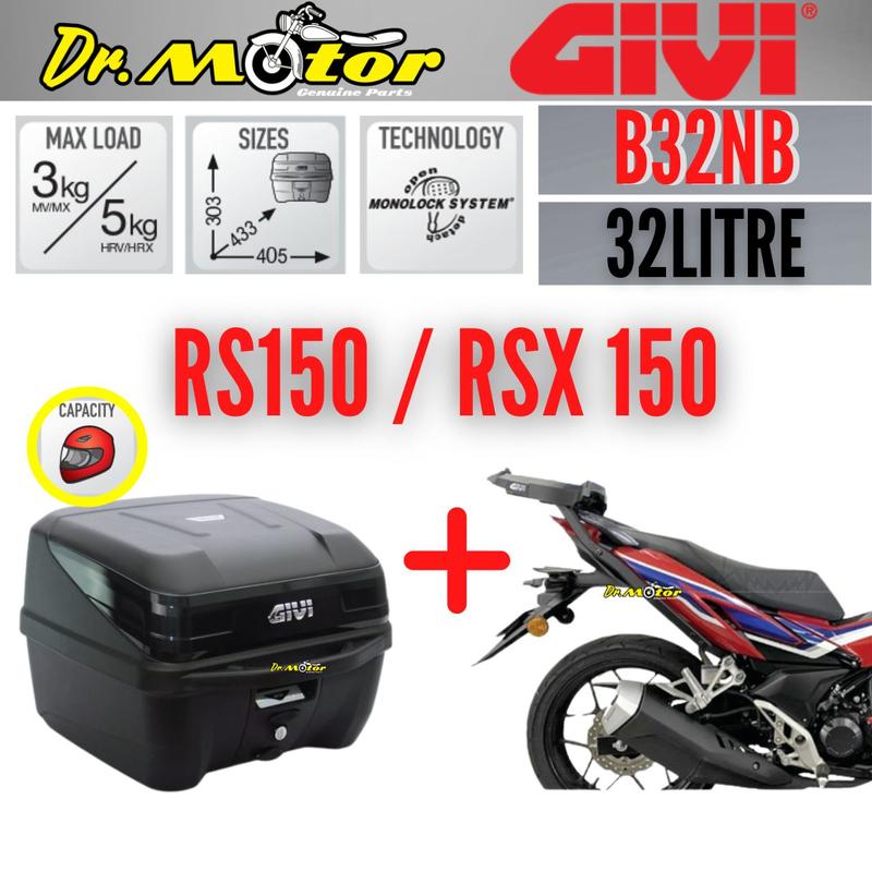 RS150 V1 V2 RS 150 RSX RSX150 ZR(S) HEAVY DUTY GIVI MONORACK - TikTok ...