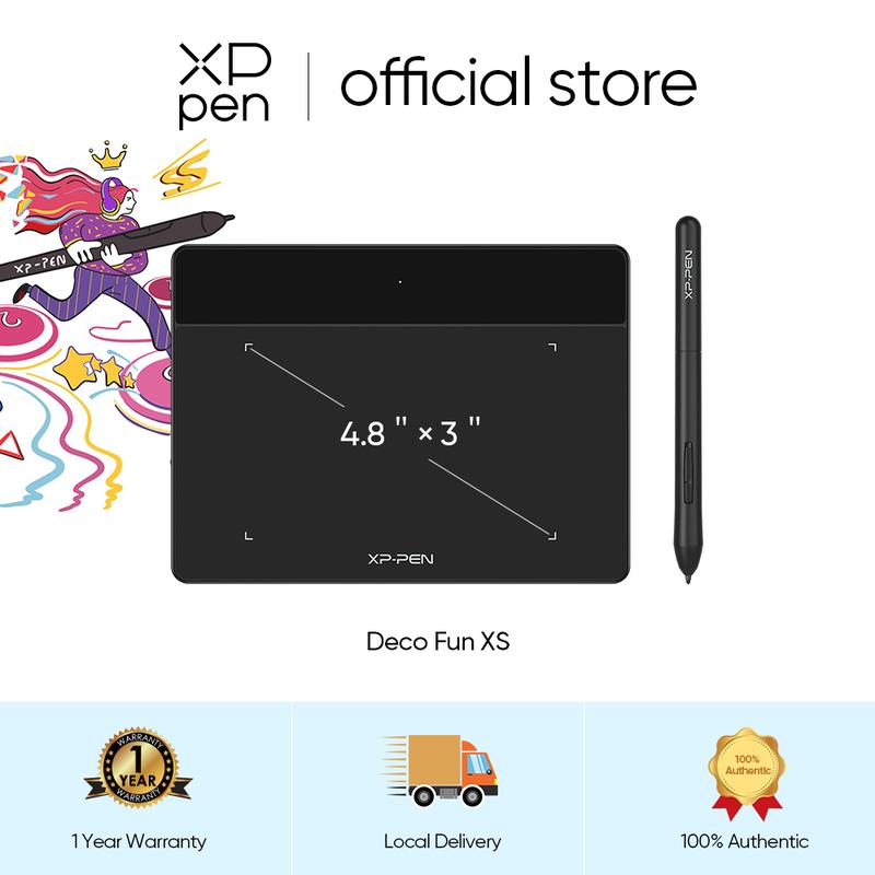XPPen Deco Fun XS Drawing Tablet Ultra-thin Drawing Pad Writing ...