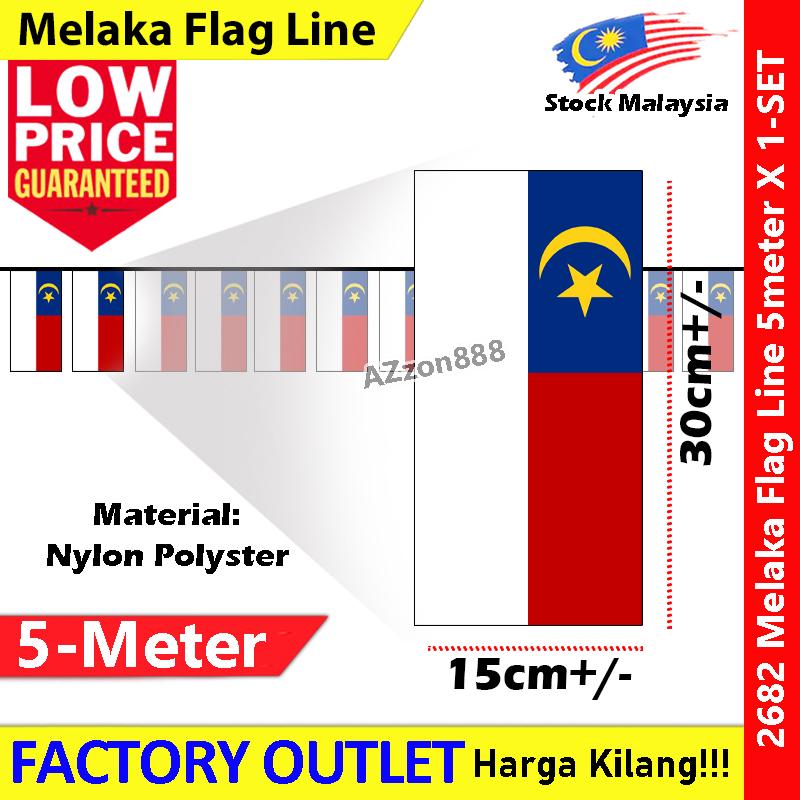 Melaka Flag Line / Bendera Negeri Melaka 5 Meter 12-Flag Nylon - TikTok ...