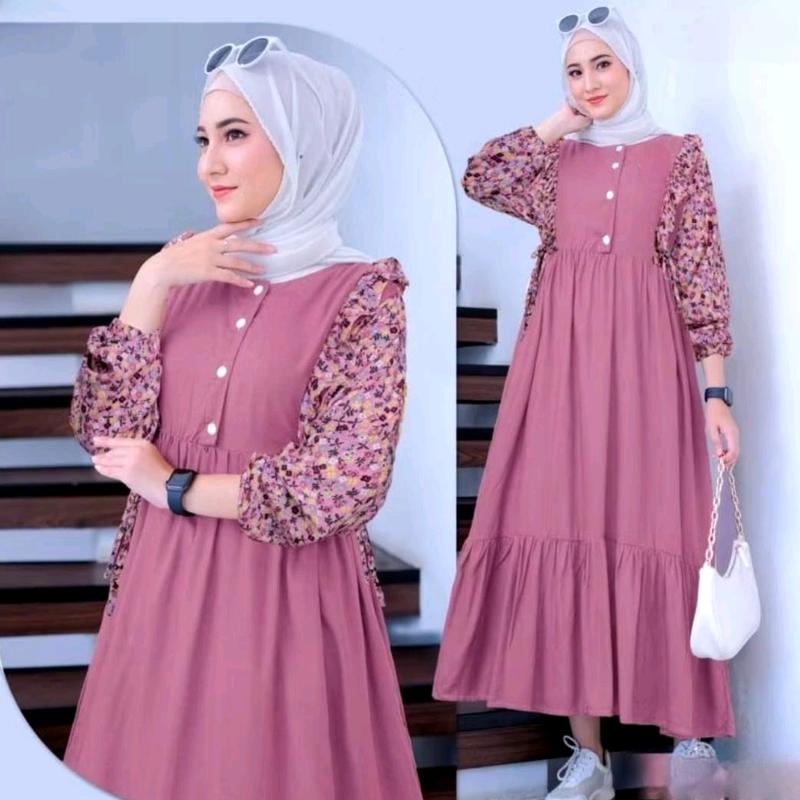 GAMIS CRINKLE AIRFLOW FLORA - Shop | Tokopedia