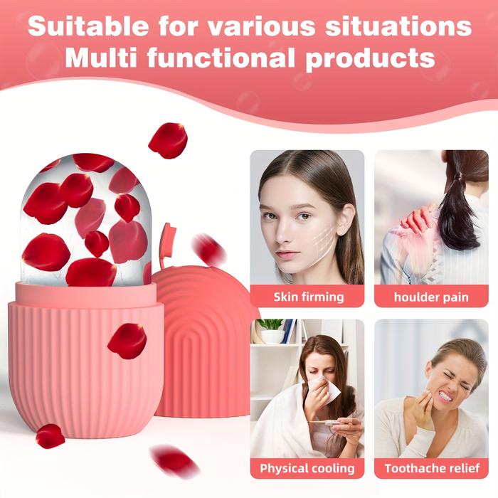 Jual Silicone Ice Cube Trays Beauty Lifting Ice Ball Face Massager ...