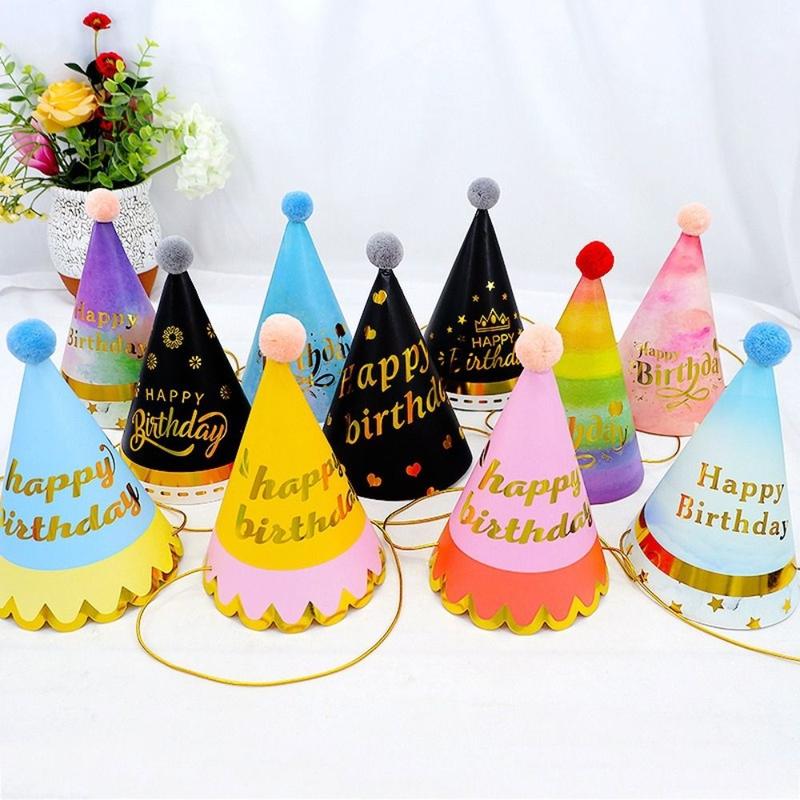 New Happy Birthday Paper Birthday Crown Hat Party Home Supplies ...