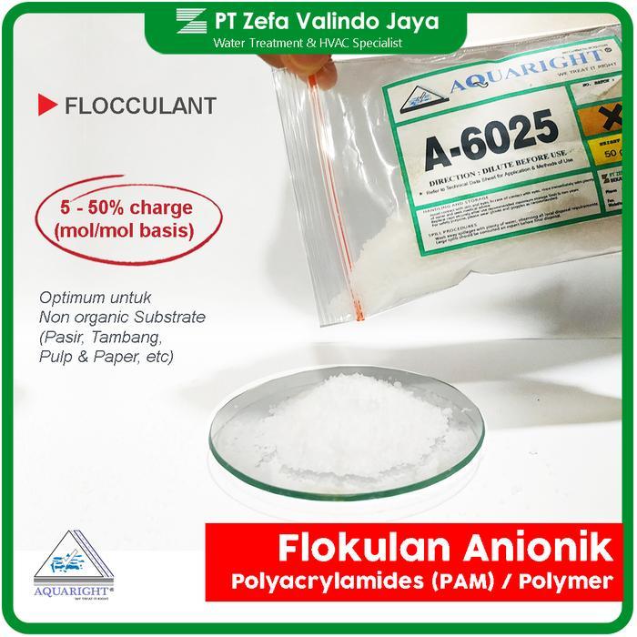 Anionic Flocculant Flokulan Anionik Poliakrilamida Polimer WWTP A6025 ...