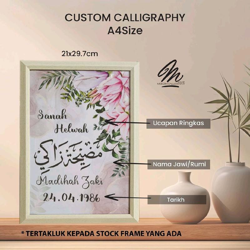 BIRTHDAY GIFT KALIGRAFI NAMA TULISAN TANGAN - TikTok Shop Malaysia