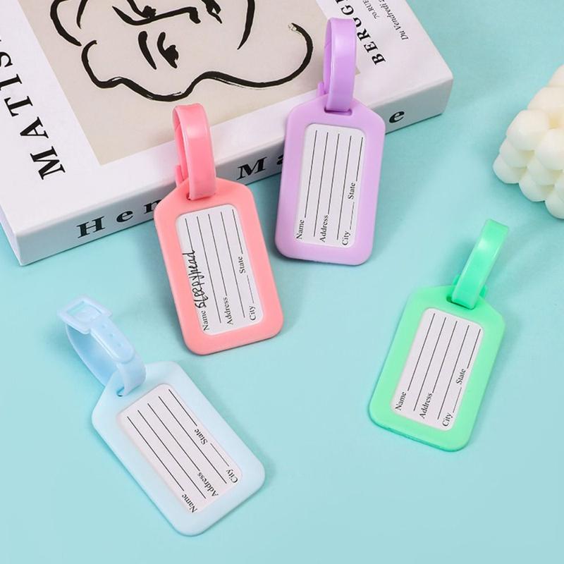 Tag Bagasi, Warna Macaroon Mudah, Warna Pepejal, Bentuk Beg Udara ...