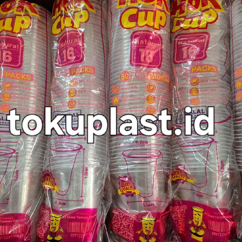 HOK GELAS 16 OZ TANPA TUTUP 50PCS - Shop | Tokopedia