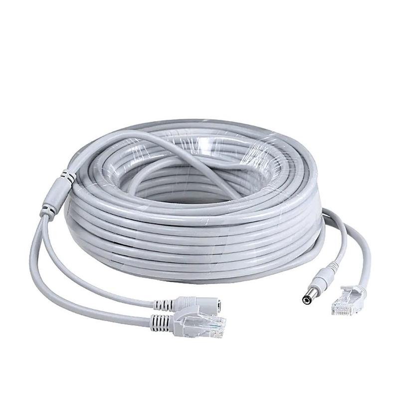Kabel CCTV RJ45, Panjang 20 Meter, untuk Kamera Pengawasan Ethernet ...