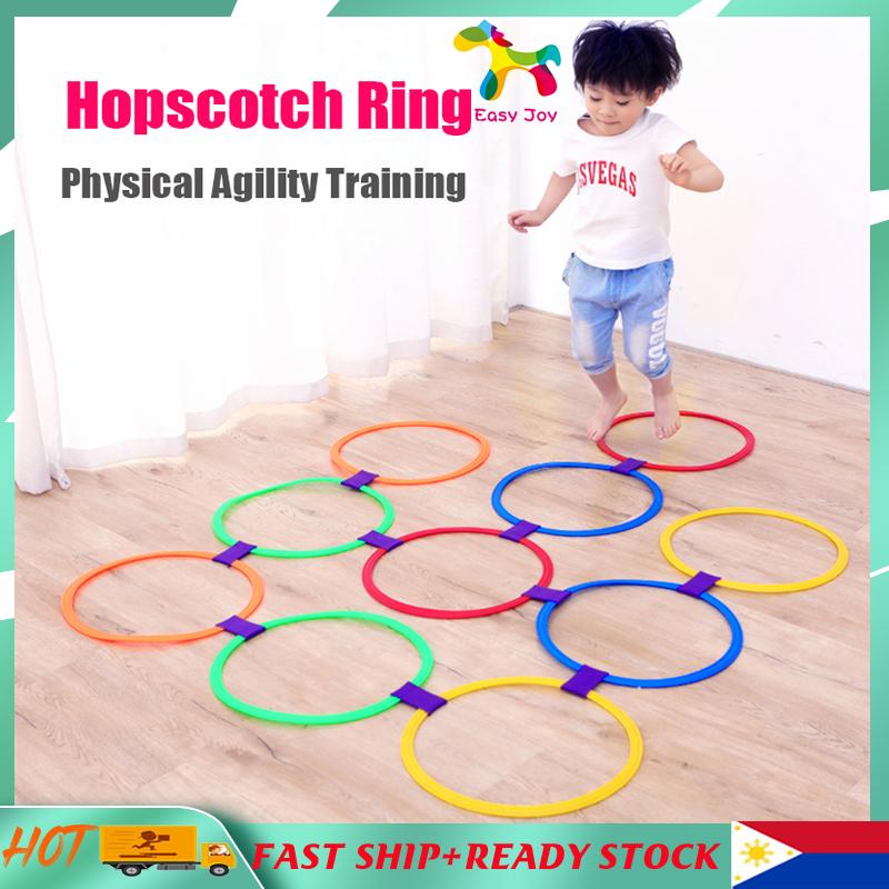 Kids Outdoor Toy Hopscotch Jumping Ring Circle Children Training ...