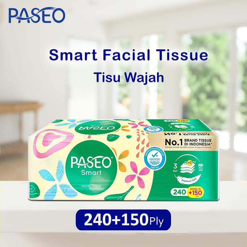 Paseo Tissue PASEO Smart 240+150 Ply - Tisu Pembersih Wajah Higienis ...