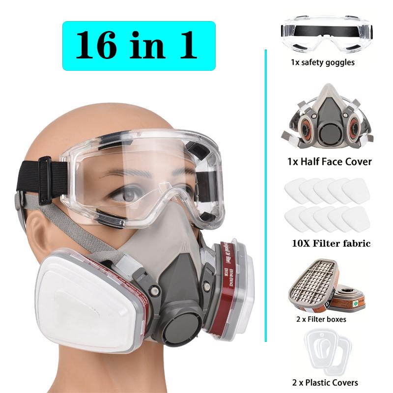 Half Facepiece 6200 Gas Mask Breathing Protection Respirator - TikTok ...