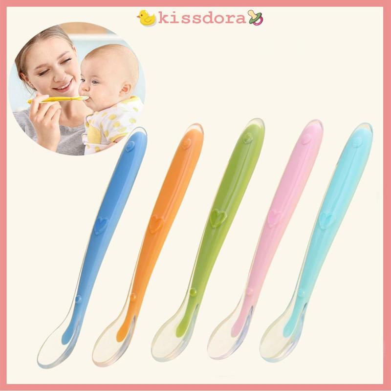 KISSDORA Sudu Bayi Silikon Baby Spoon Soft Kids Infant Feeding - TikTok ...