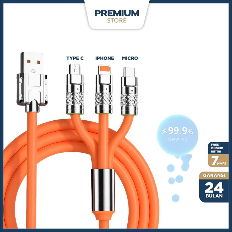 Kabel data PS-07 3 IN 1 Fast Charging PD 120W cable charger TYPE - Shop ...