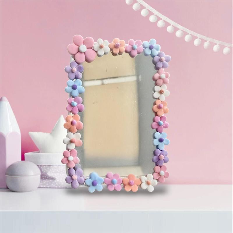 Cermin Lucu Motif Bunga Cermin Aesthetic Wanita Aksesoris Makeup - Shop ...