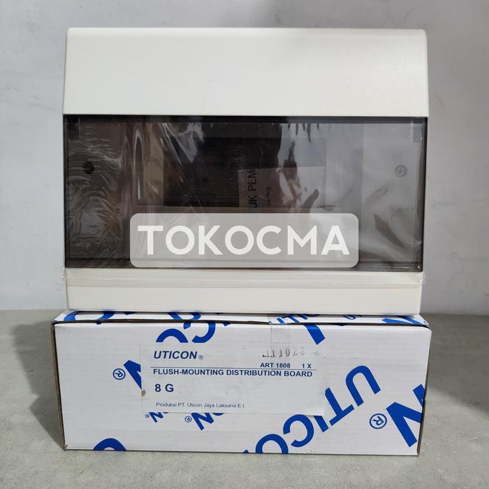 Jual UTICON Box MCB 8 Group + Penutup Inbow/Tanam MCB-1808 / MCB Panel ...