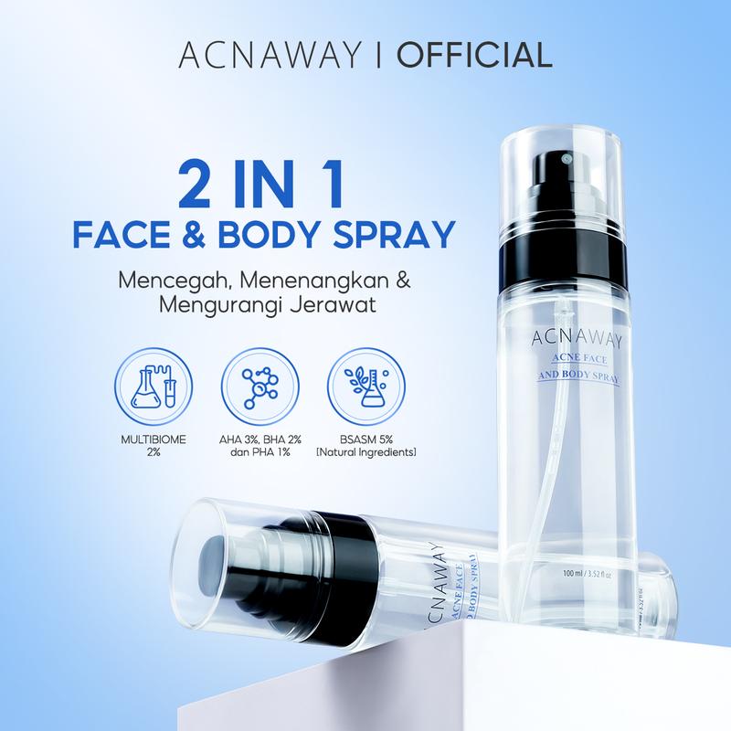 ACNAWAY Acne Face & Body Spray – Spray Perawatan Jerawat untuk Wajah ...