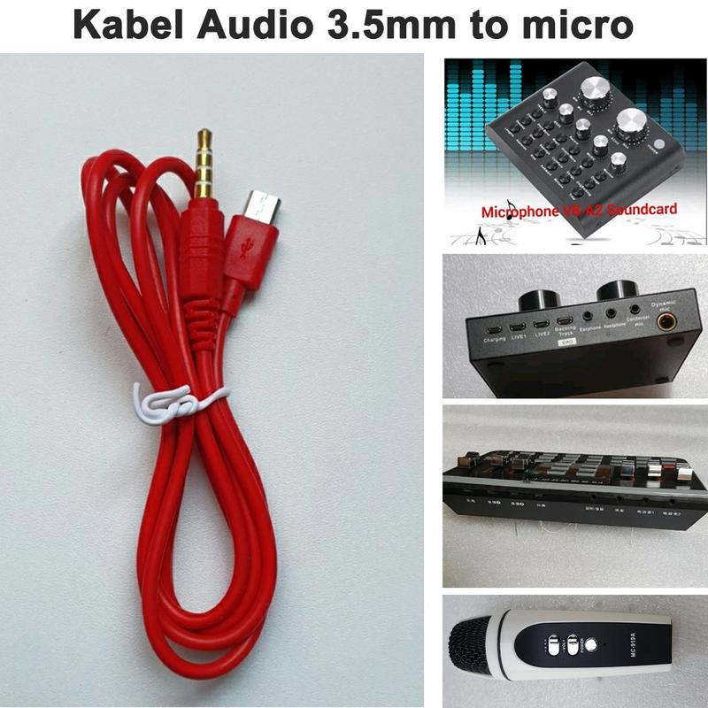 Original Kabel Audio 3.5mm to micro 1m untuk macam-macam sound card ...
