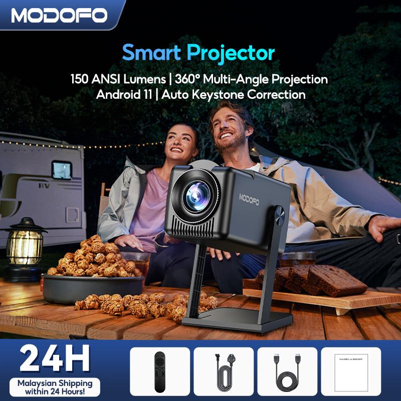MODOFO LED Smart Projector with 360° Adjustable Mount, 720P HD ...