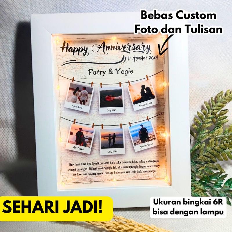 FRAME POTRAIT POLAROID bingkai PIGURA 6R custom tulisan foto - Shop ...