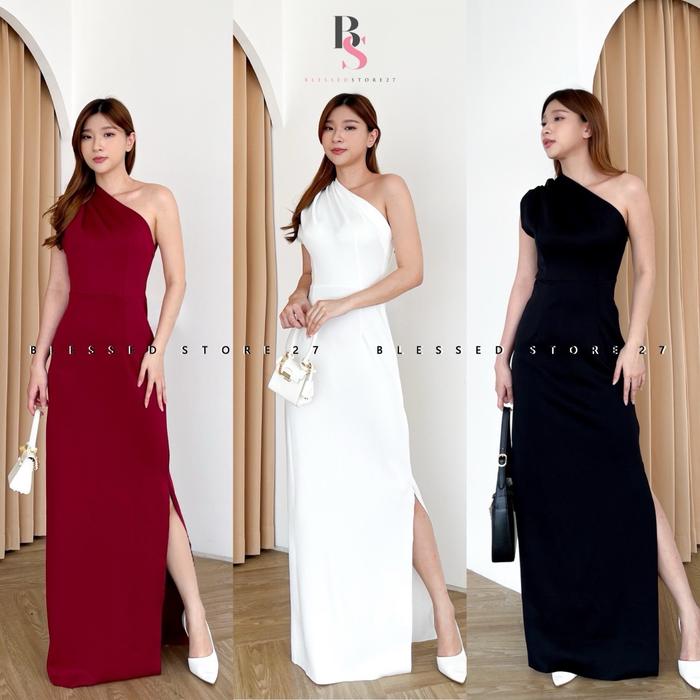 Jual [ADA SIZE JUMBO] D0260 JUDA KOREAN STYLE MAXI SCUBA DRESS PESTA ...