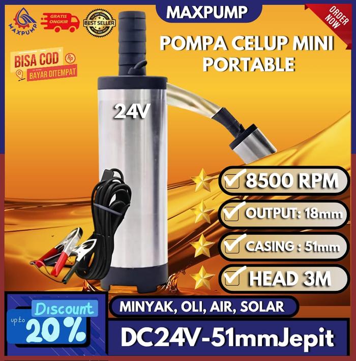 Jual MAXPUMP Pompa Celup DC Untuk Diesel Solar Minyak Stainless Pompa ...